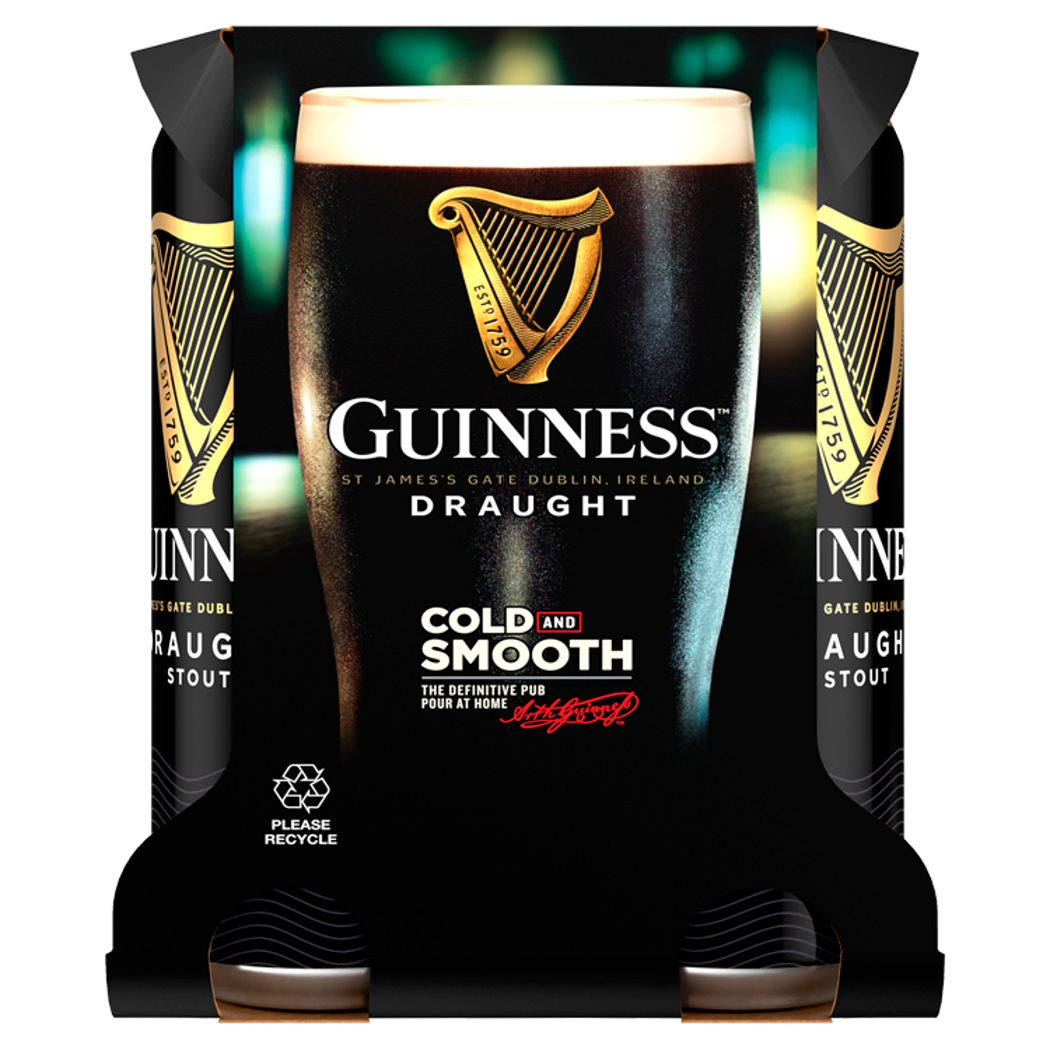 Guinness Draught Stout Beer 4 x 440ml – Fletcher Drinks